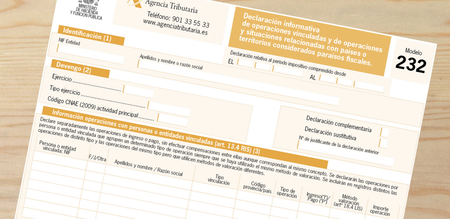 Modelo 232 - Operaciones Vinculadas | DiG Abogados